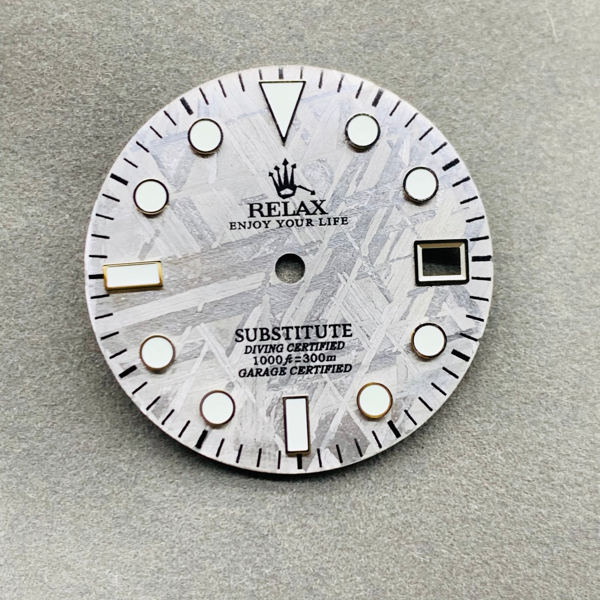 Seiko mod parts ,seiko mod dial ,Dial maker - Grey / Natural Meteorite ...