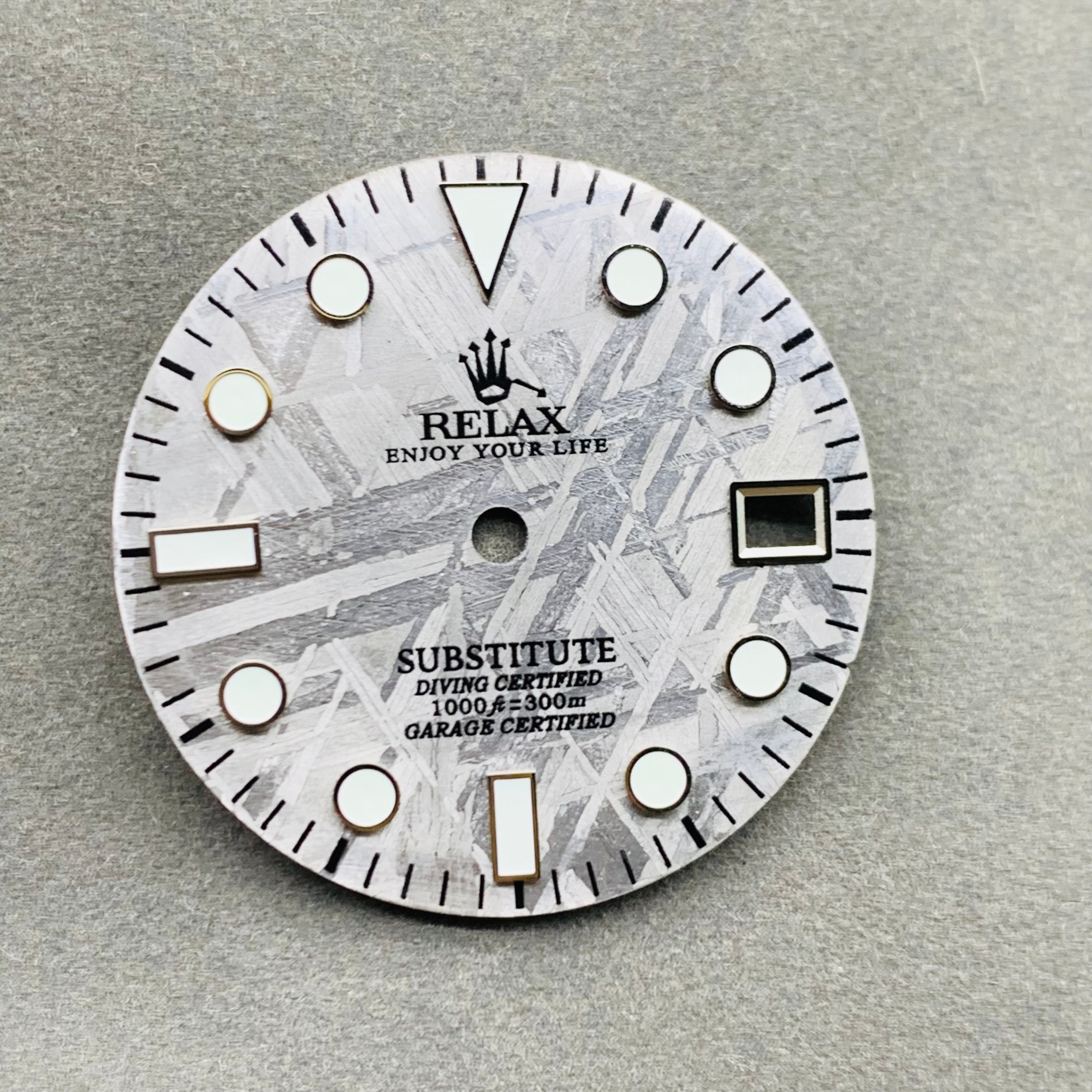 Seiko mod parts ,seiko mod dial ,Dial maker - Grey / Natural Meteorite ...