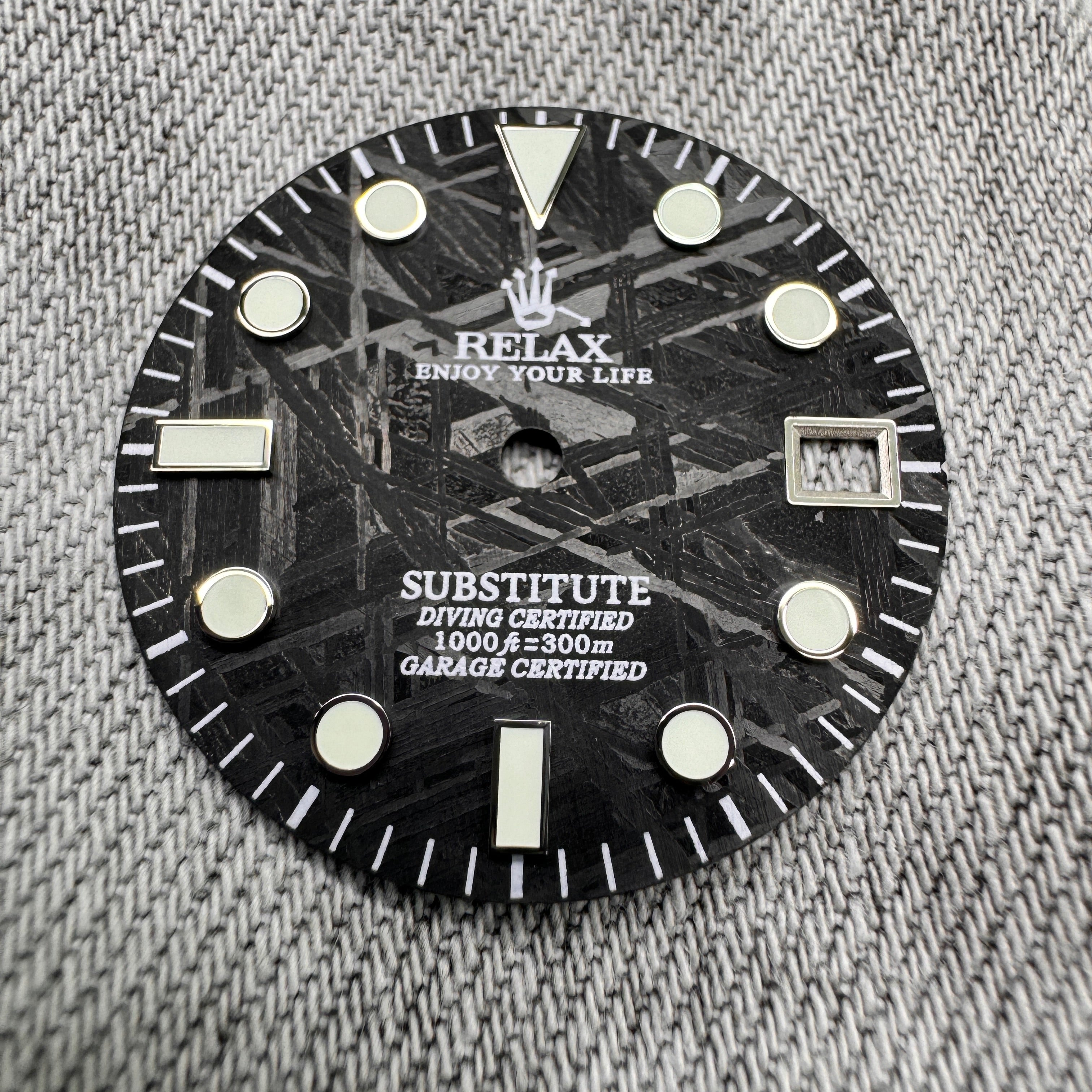 Seiko mod parts ,seiko mod dial ,Dial maker - Grey / Natural Meteorite ...