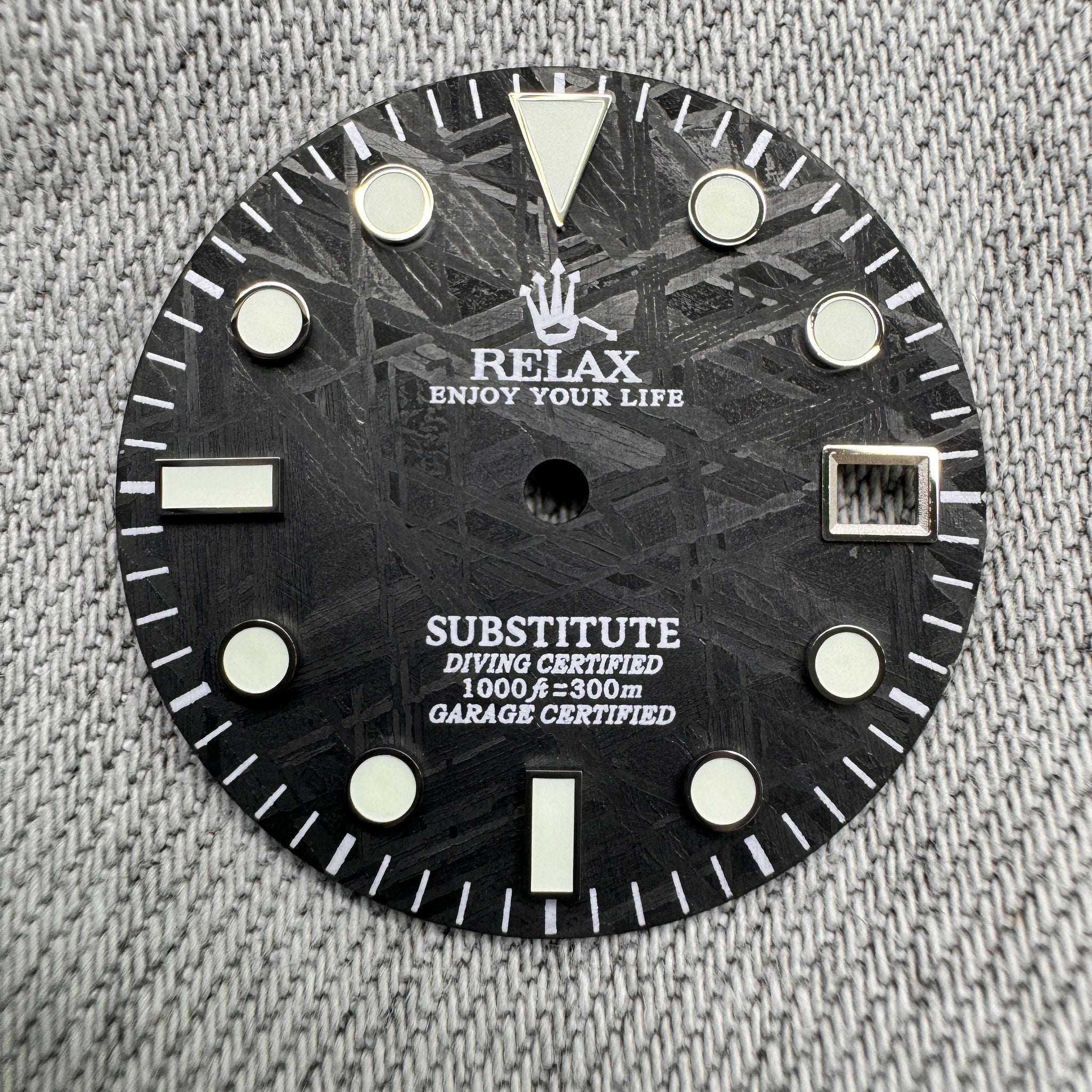 Seiko mod parts ,seiko mod dial ,Dial maker - Grey / Natural Meteorite ...