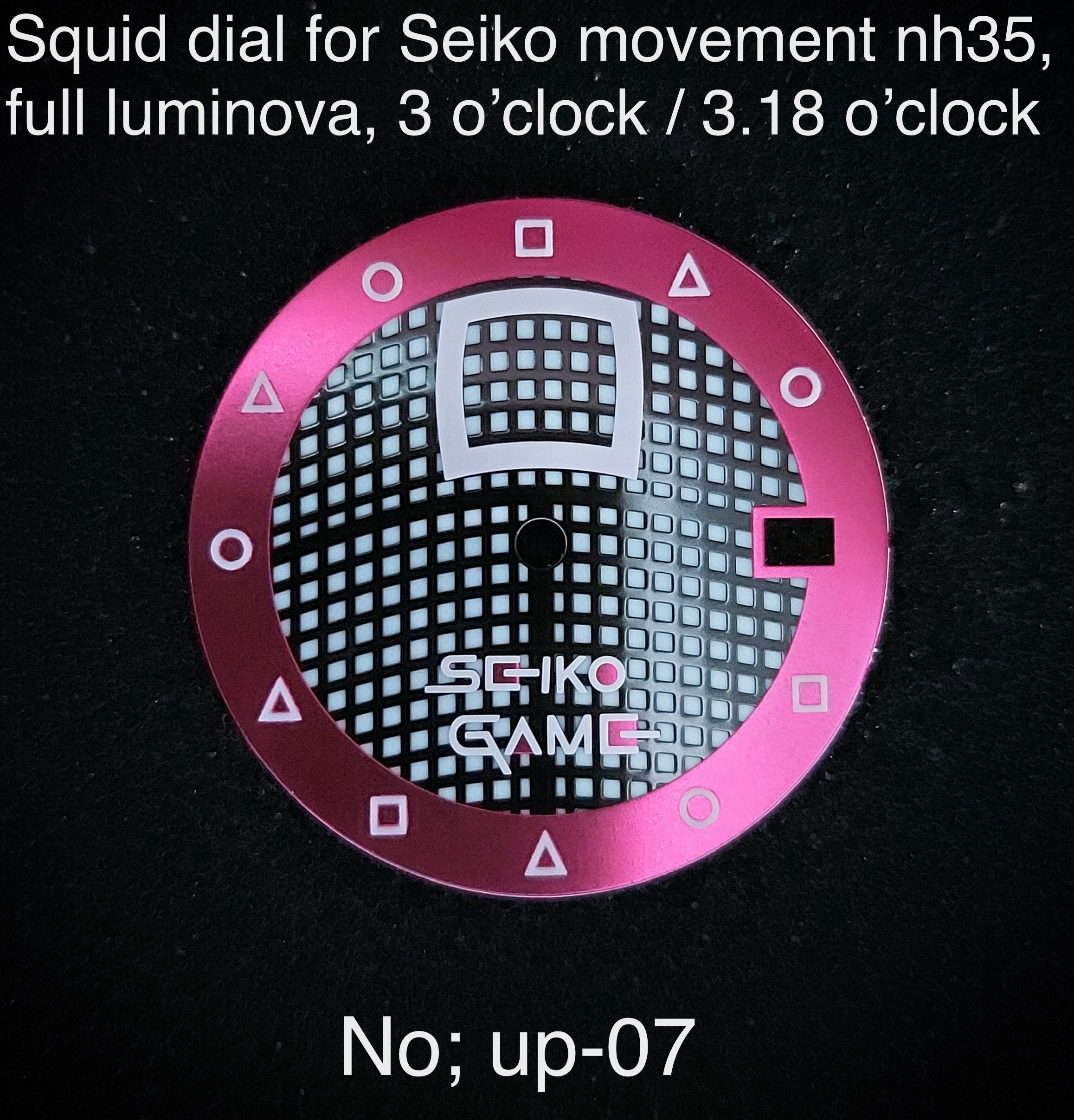 Dial maker - Squid Game Dial For Seiko Mod , BGW9 Lume – dial maker shop