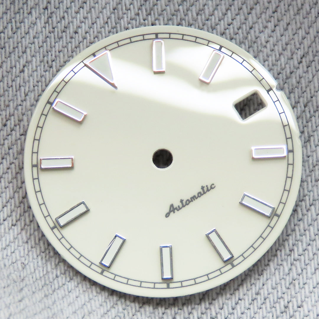 Dial maker - Beige Enamel Dial for Seiko mod BGW9 Lume – dial maker shop
