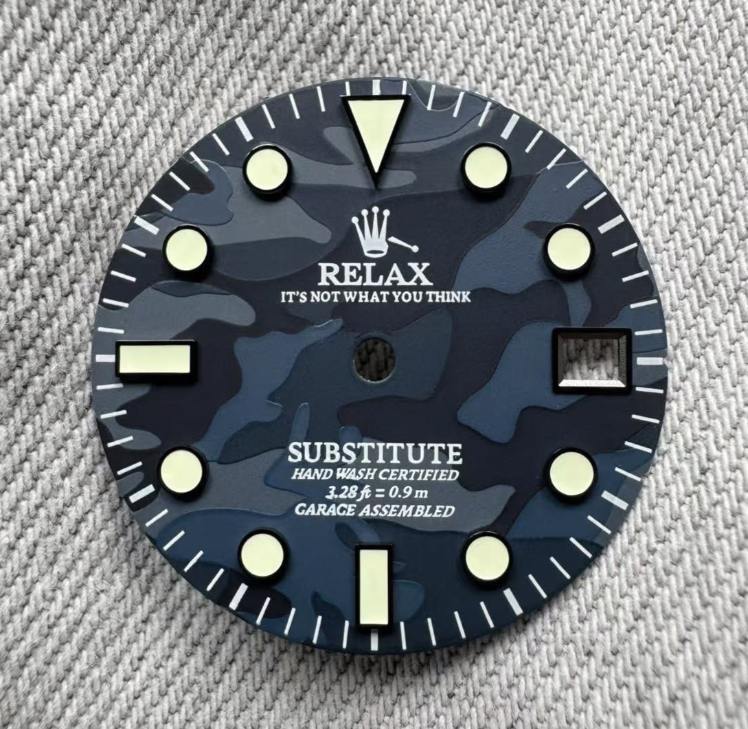 Seiko mod dial , Seiko mod parts ,Dial Maker - Blue enamel dial – dial ...