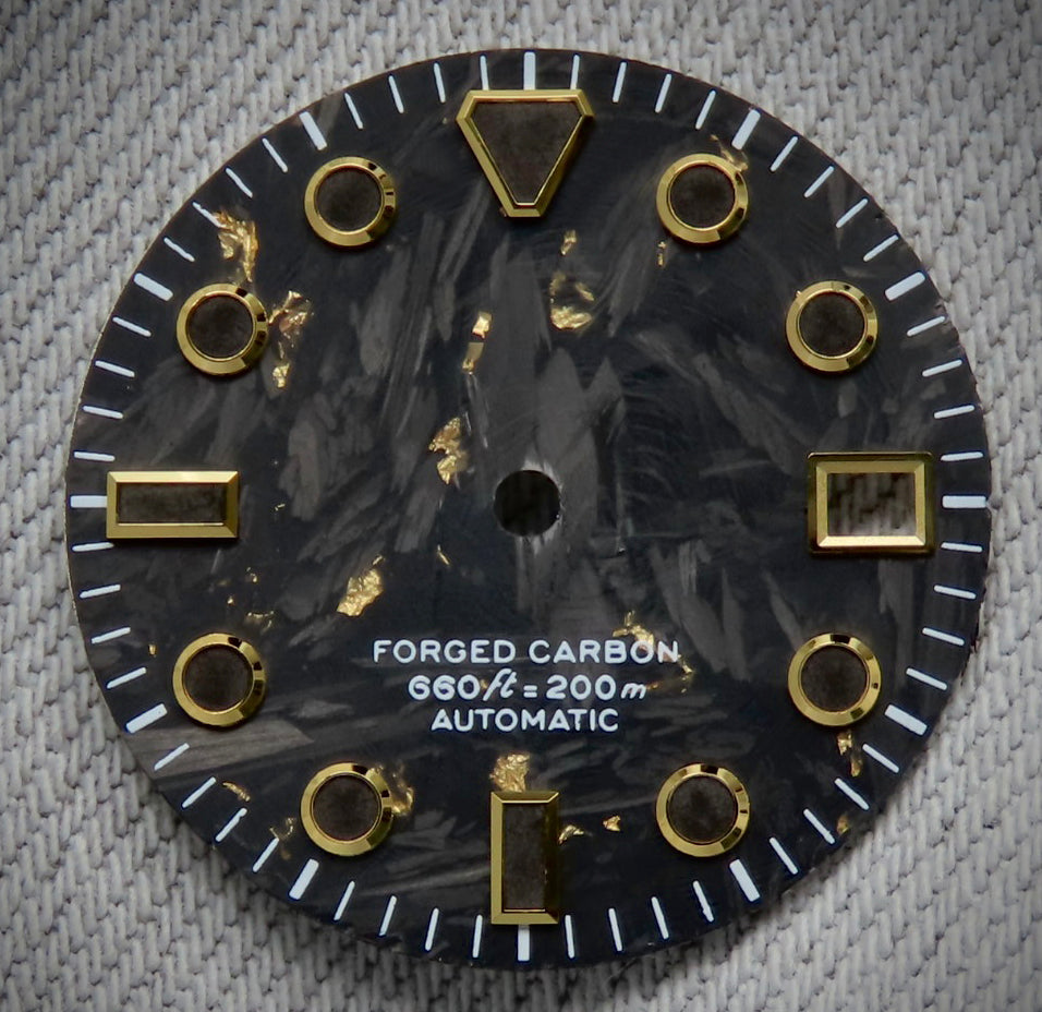 Seiko mod dial , Seiko mod parts ,Dial Maker - Black Forged Carbon With ...