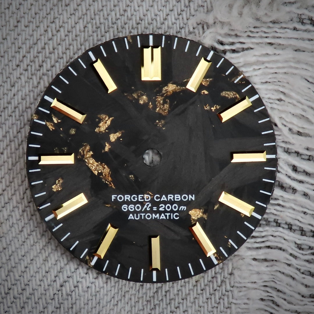 Seiko mod dial , Seiko mod parts ,Dial Maker - Black Forged Carbon With ...