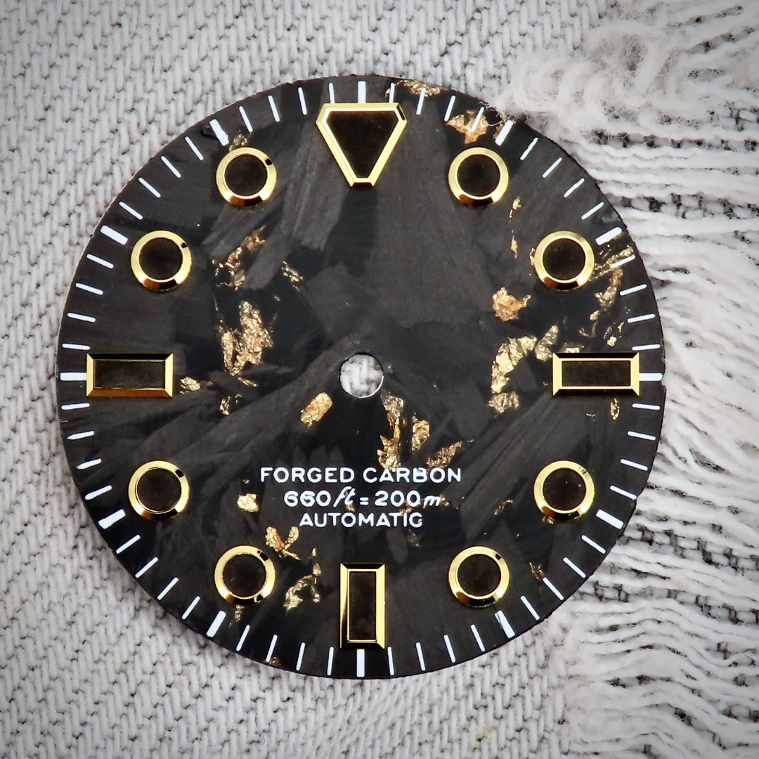 Seiko mod dial , Seiko mod parts ,Dial Maker - Black Forged Carbon With ...