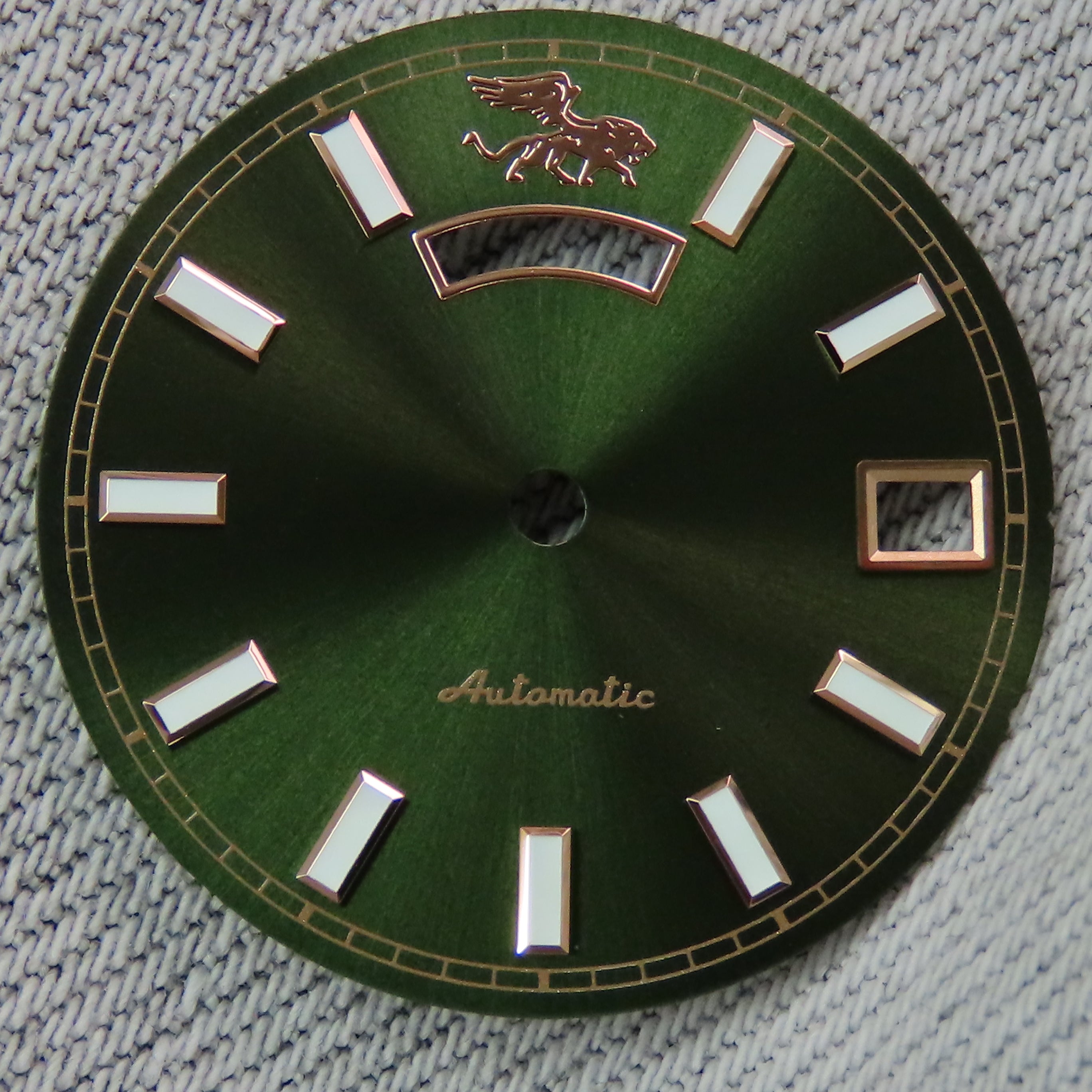Dial maker - Green sunburst dial With Full lume day /date wheel for NH ...