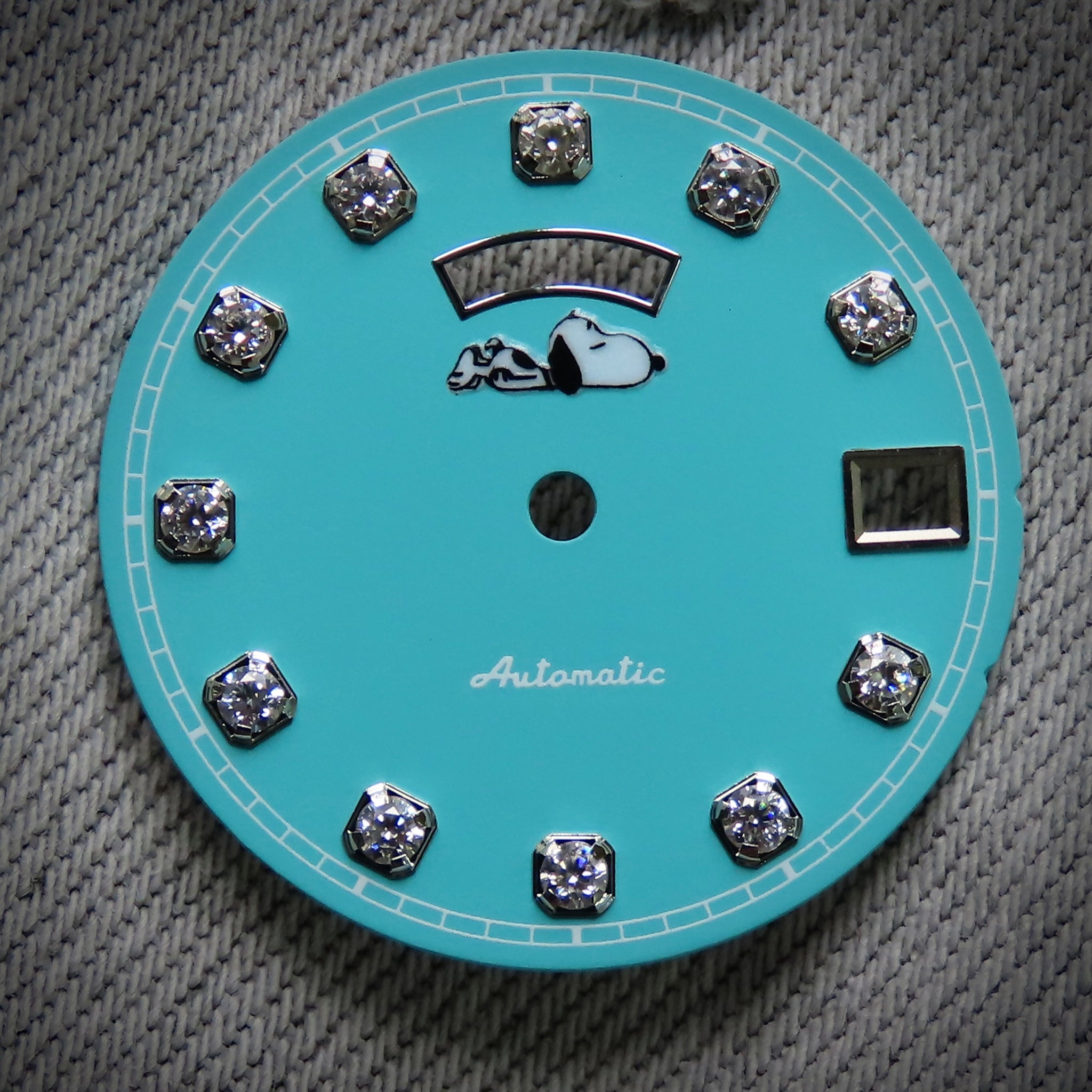 Dial maker - Sky Blue dial with white Gemstone / Full BGW9 lume day ...