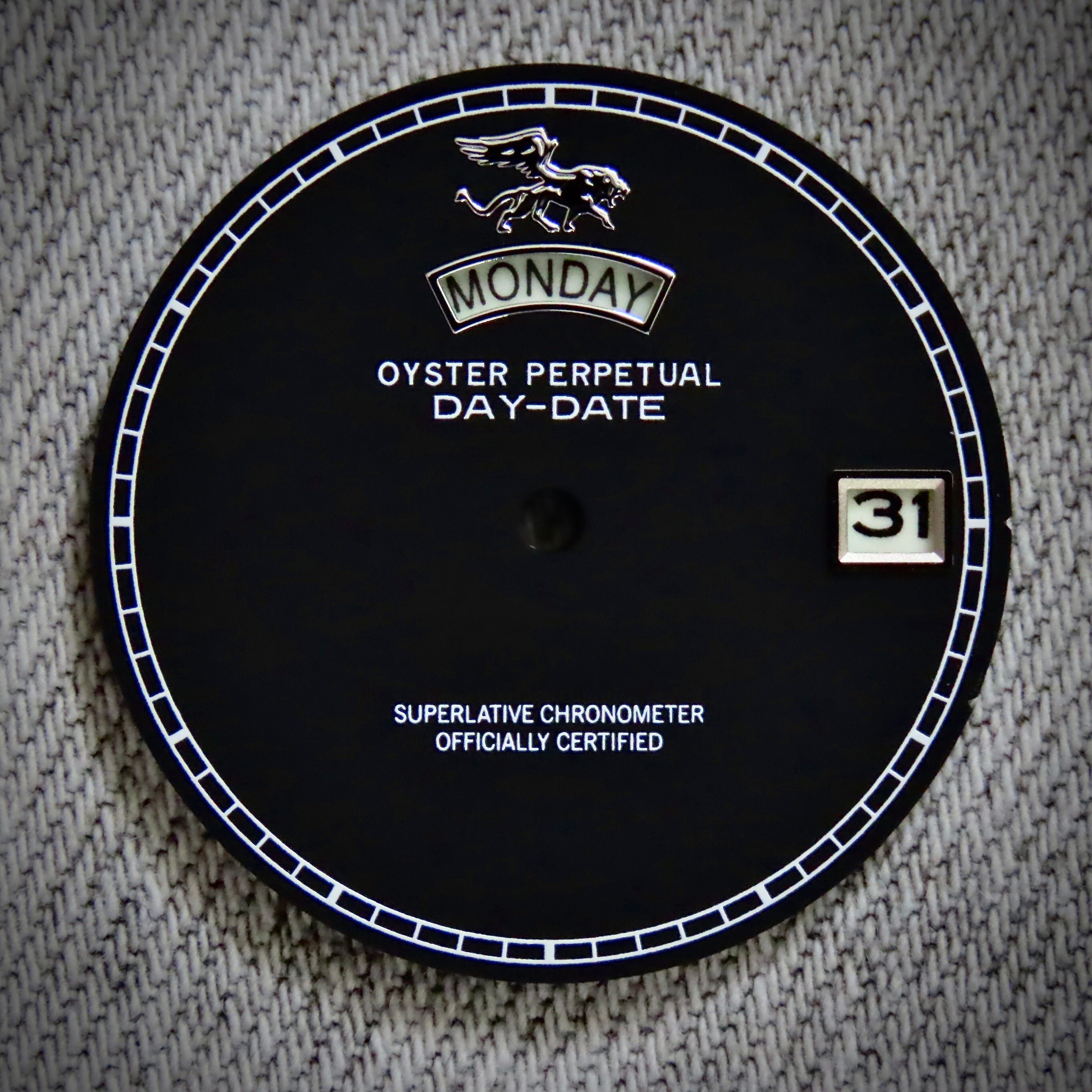 Dial maker - Matte Black Dial With Full lume day /date wheel for NH36 ...