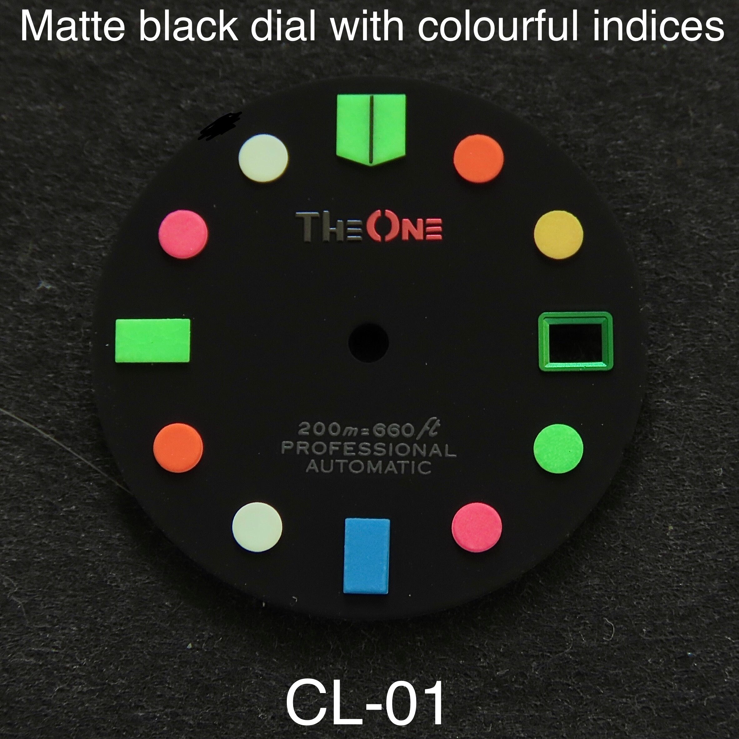 Dial maker - colored lume matte black dial – dial maker shop